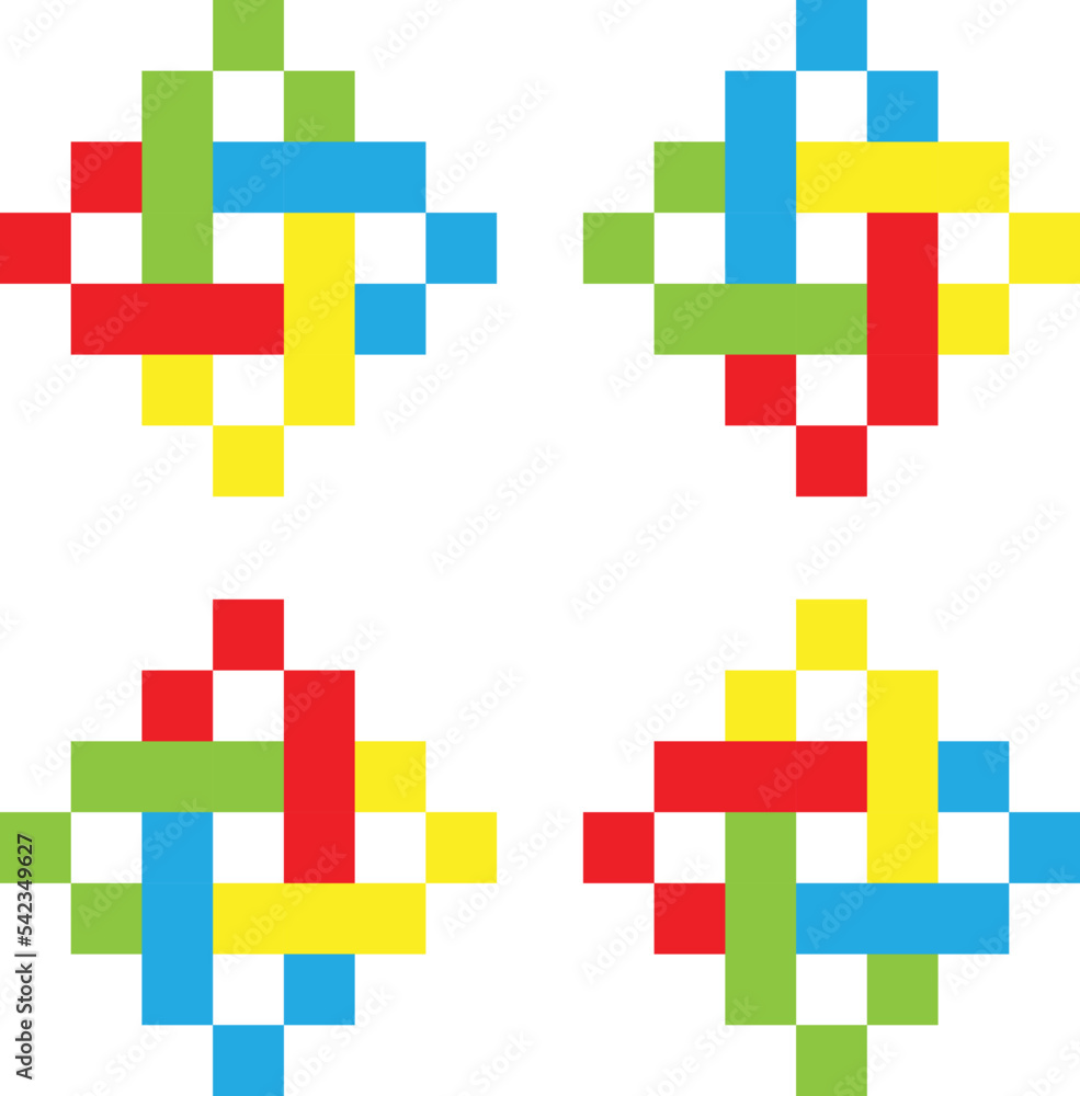 Border decoration pixel art vector. corner border design for Invitation ...