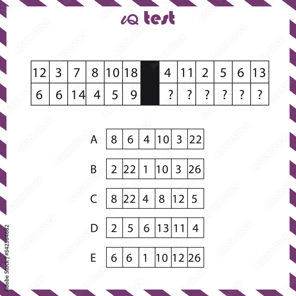 Practice Questions Worksheet for Education and IQ Test. Intelligence ...