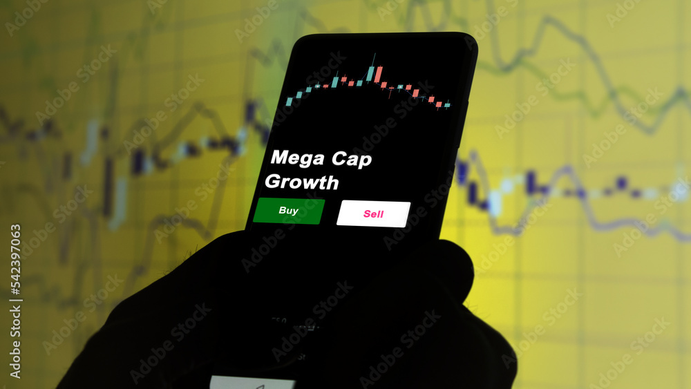 Foto de Stock An investor's analyzing the Mega Cap Growth etf fund on ...