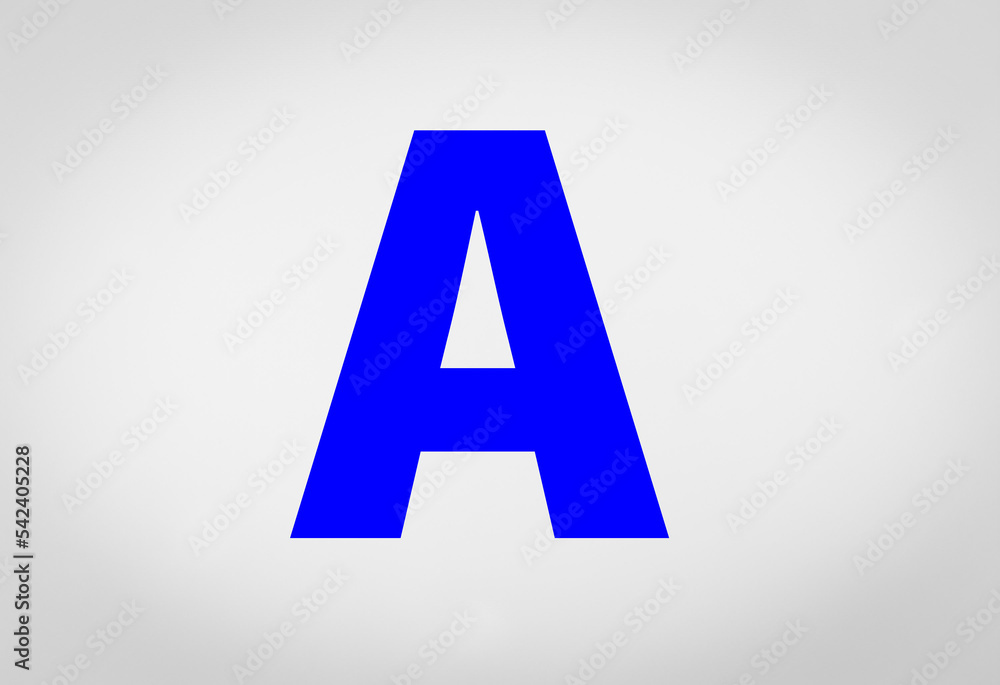 letter a in blue Stock Illustration | Adobe Stock