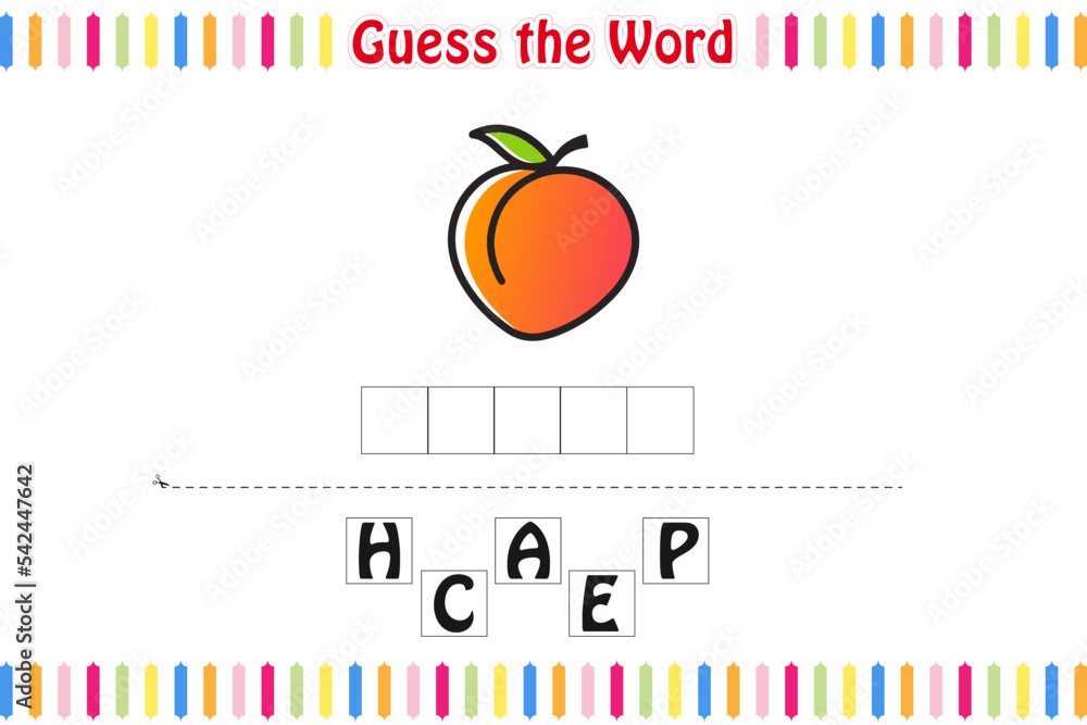 Spelling Game for preschool kids Fruits cartoons, Educational children ...