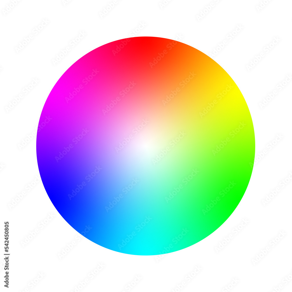 Stock-Illustration „Color wheel RGB spectrum isolated PNG“ | Adobe Stock