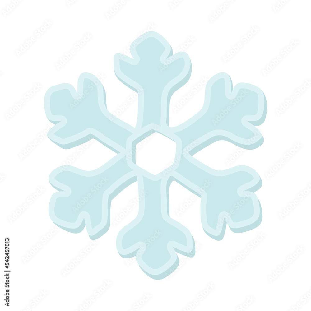 Snowflake Sign Emoji Icon Illustration. Winter Vector Symbol Emoticon ...