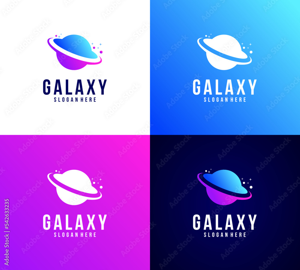 Galaxy Logo Design Stock Vector | Adobe Stock