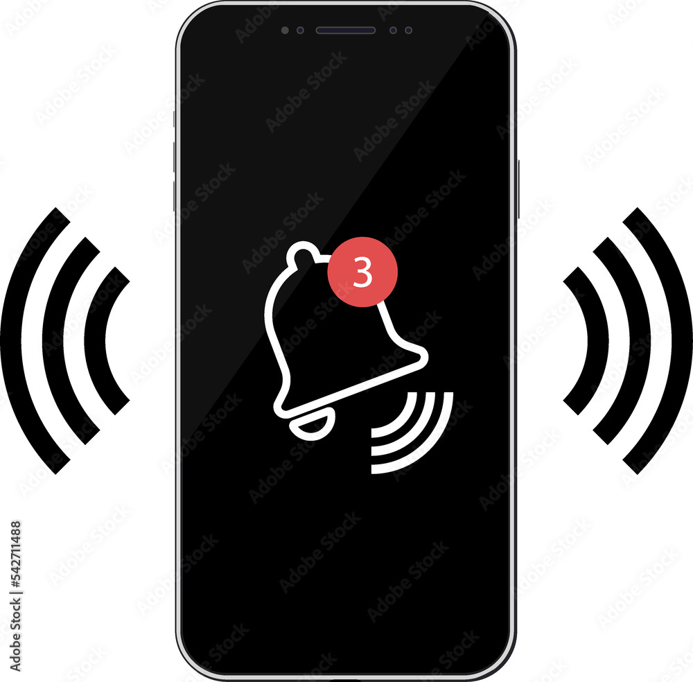 Bell notification icons. Button with bells of notification symbols. PNG ...