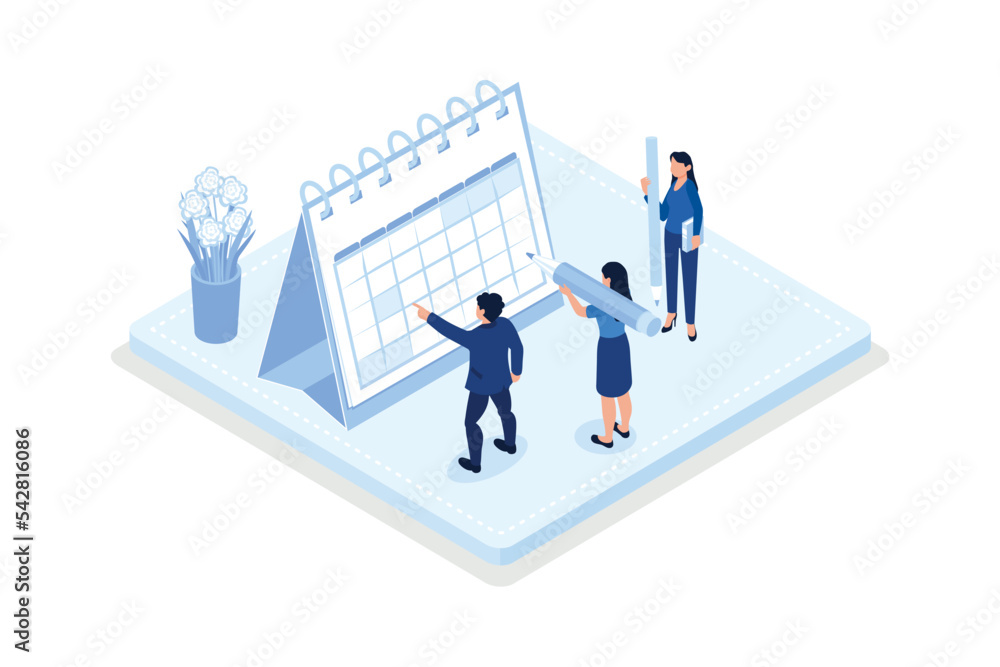 Time management and schedule planning scenes. Characters managing work ...