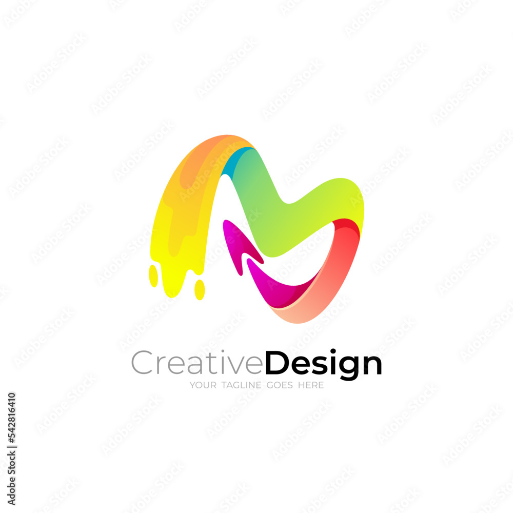 M logo and rocket icons, Letter M logo design swoosh 素材庫向量圖 | Adobe Stock