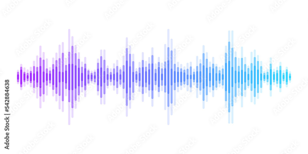 Abstract sound wave stripe lines colourful gradient blue purple ...