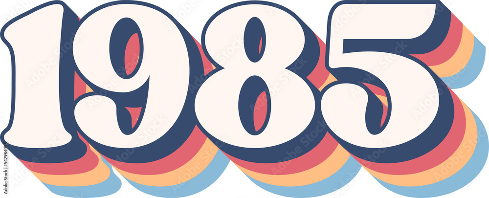 Illustration Stock 1985 Year | Adobe Stock