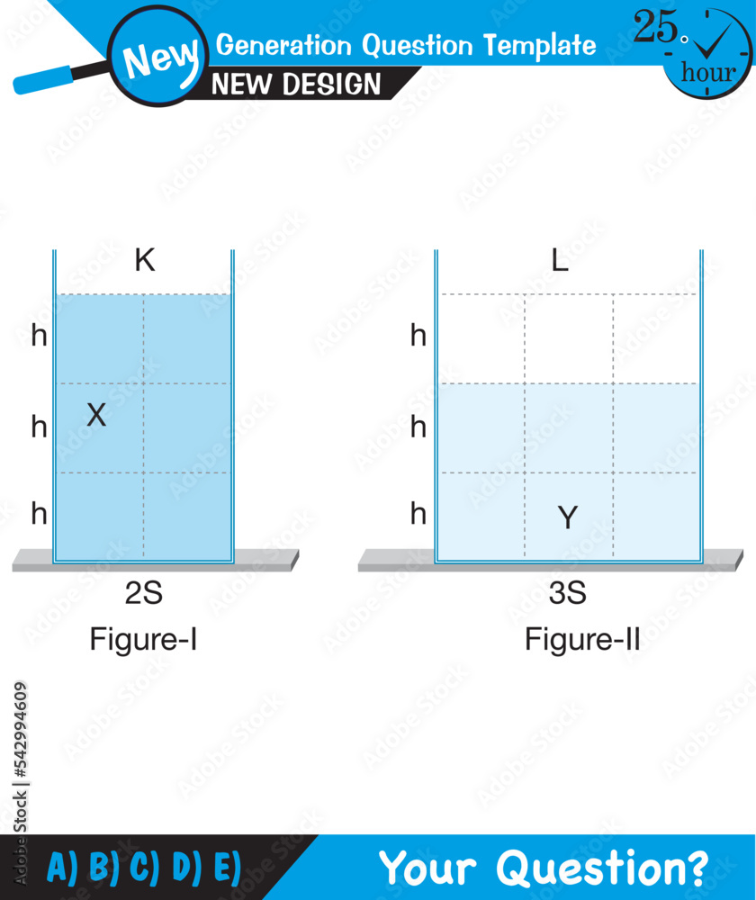 Physics, pressure and lifting force, pressure of stagnant waters ...
