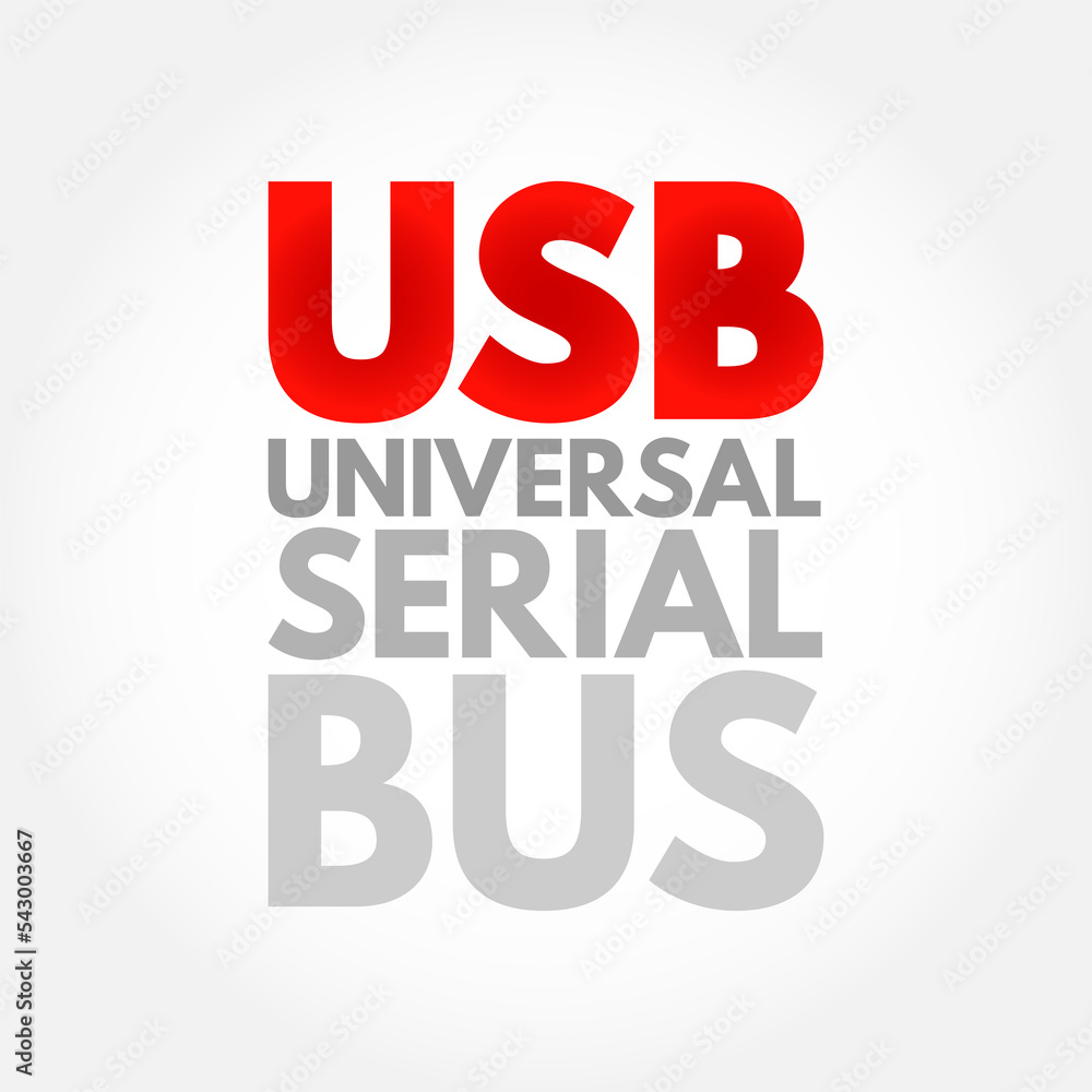 USB Universal Serial Bus - common interface that enables communication between devices and a ...