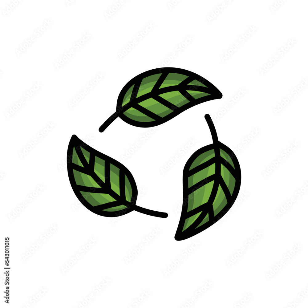 biodegradable symbol doodle icon, vector color line illustration Stock ...