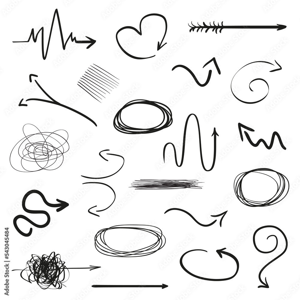 Infographic elements on isolation background. Hand drawn frames and ...