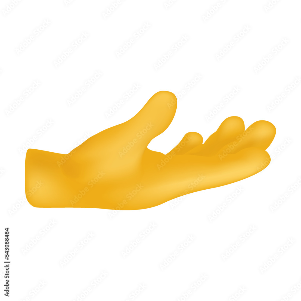 Palm Up Hand Emoji Icon Illustration Sign. Gesture Vector Symbol ...