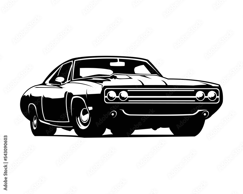 1970 dodge charger custom car logo. Best for badge, emblem, icon and ...