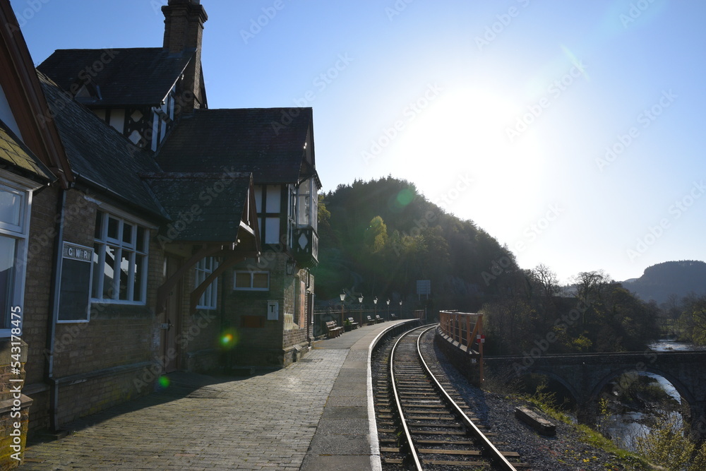the unique train station of Berwyn in wales, which is a station that is ...