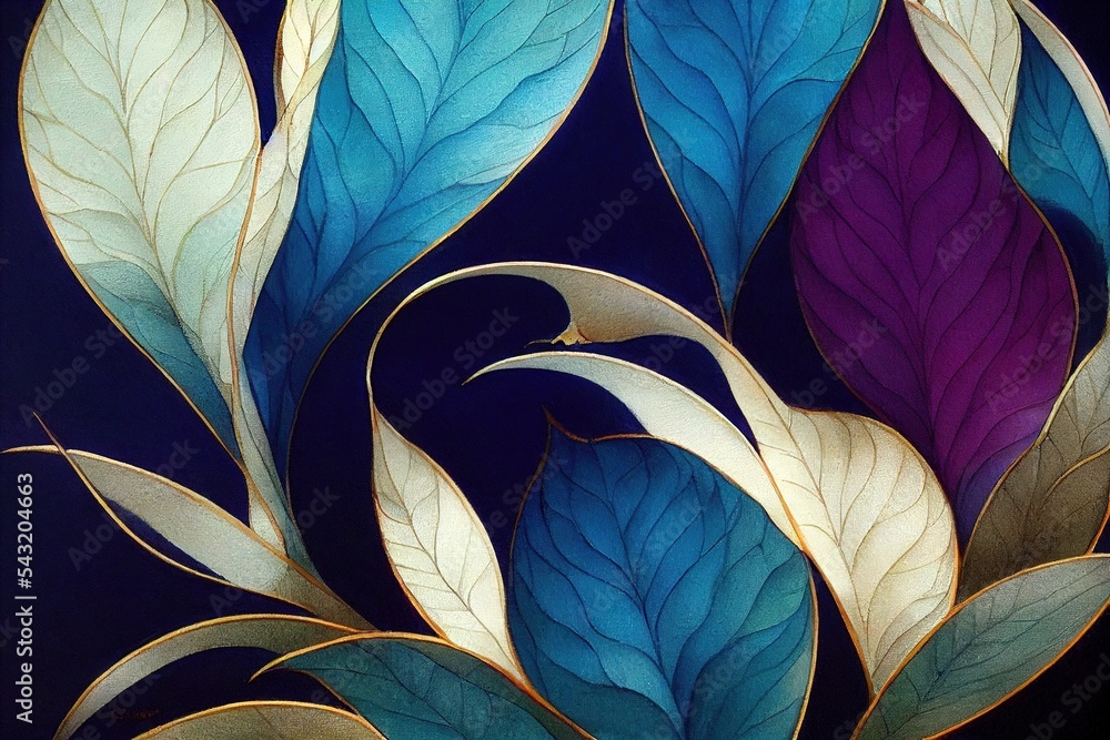 PERSIAN BLUE, amaranth. Very beautiful art painting. Exotic nature ...