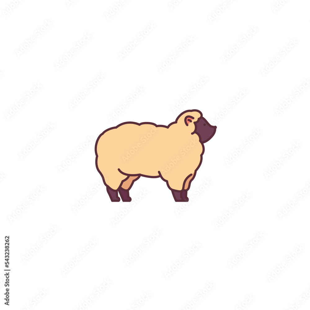 Sheep Icon Very Cool Design Stock Vector | Adobe Stock