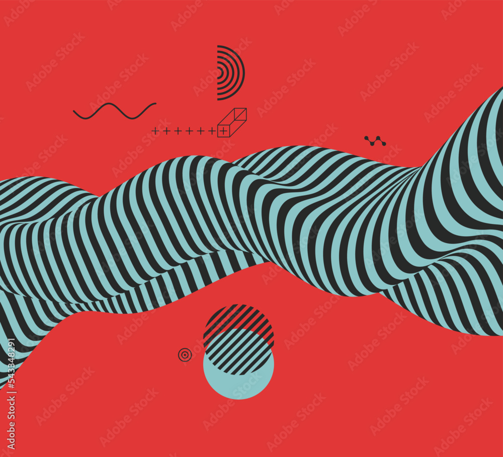 Background with optical illusion. Pattern can be used as a template for ...