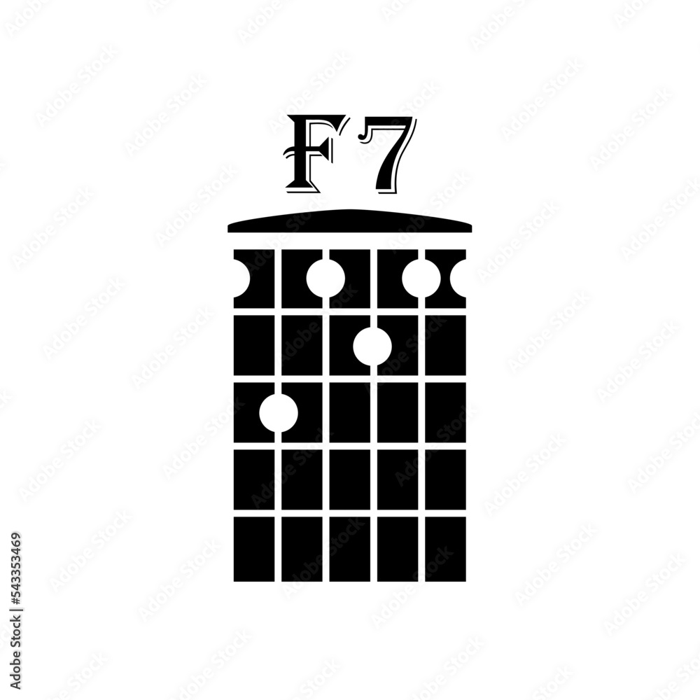 basic guitar, chords guitar, icon. templete, symbol, logo, flat, black ...
