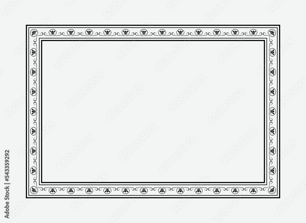 Vector border frame design template Stock Vector | Adobe Stock