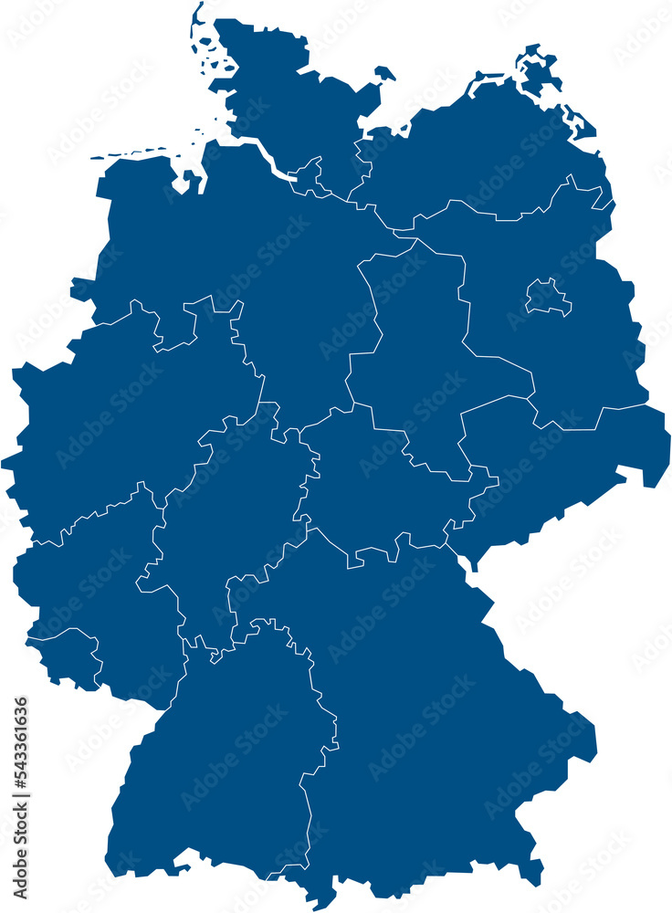 Germany political map divide by state Stock Illustration | Adobe Stock