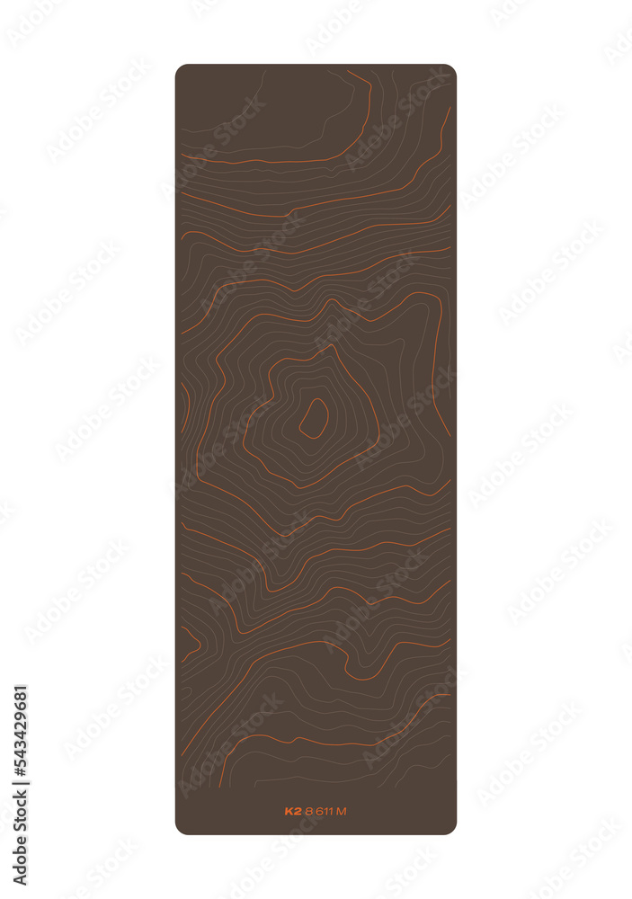Vector background with black textured topographical contour, vertical ...