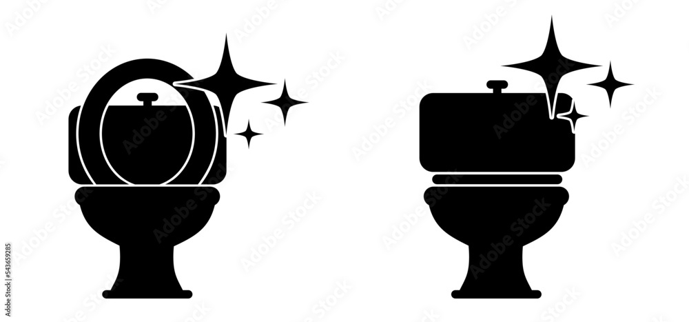 Stock-Vektorgrafik „please keep toilet clean. WC icon or pictogram ...