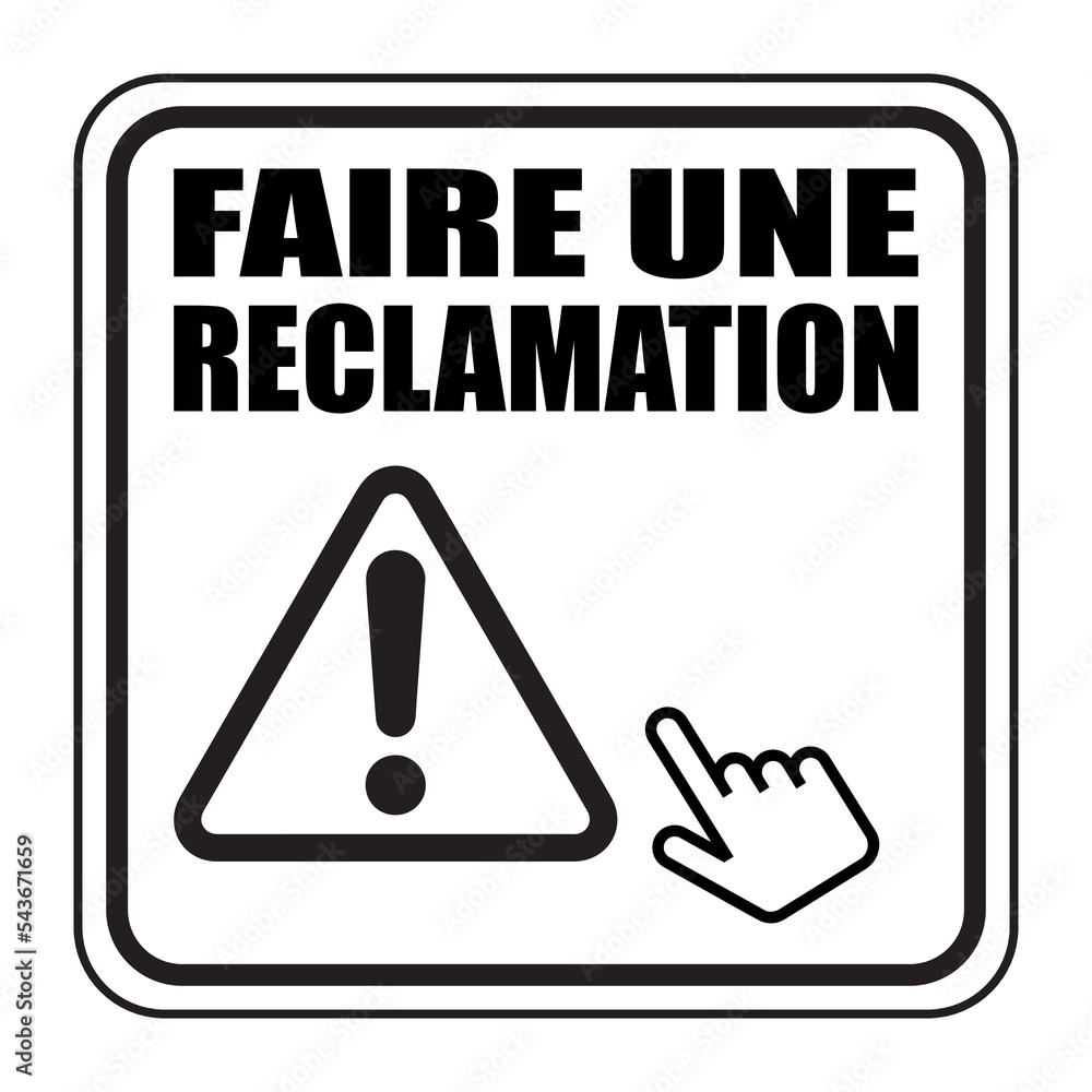 Logo faire une réclamation. Stock Vector | Adobe Stock