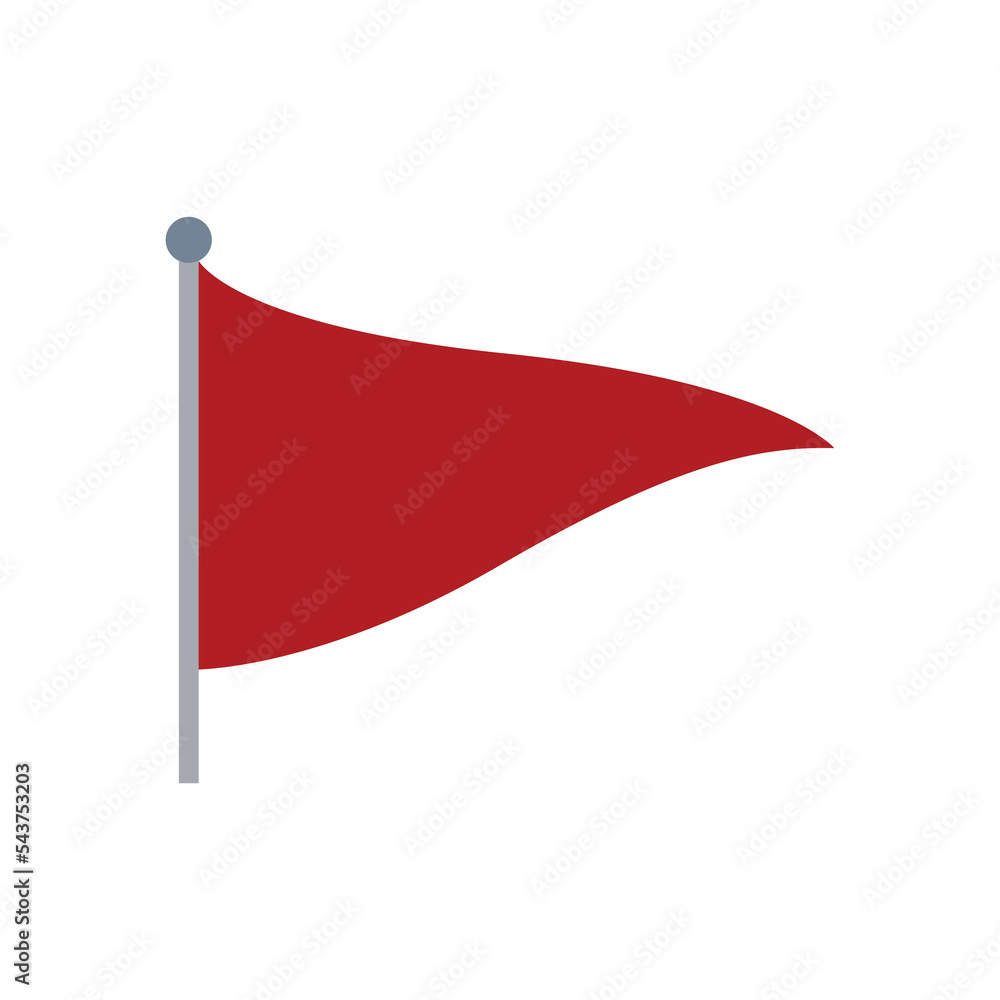 red flag emoji vector symbol Stock Vector | Adobe Stock