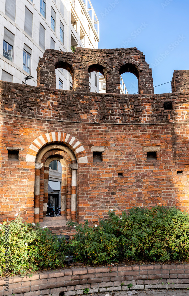 Exterior of the crypt of San Giovanni in Conca, former basilica church ...