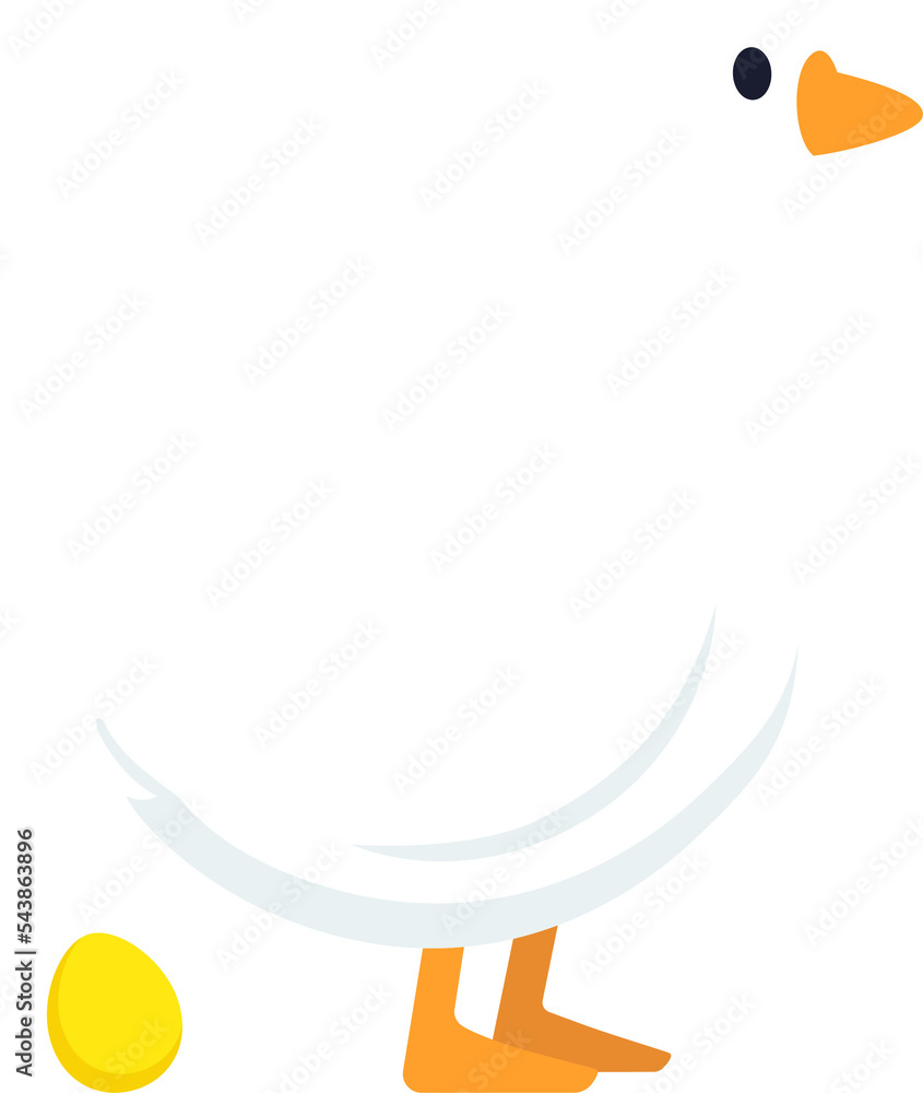 Cartoon goose laying golden egg Stock Illustration | Adobe Stock