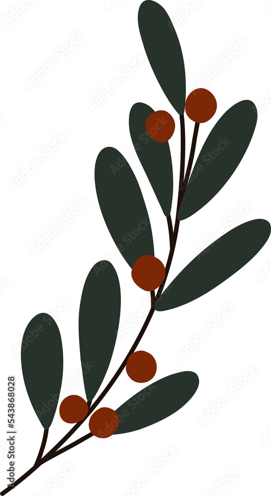 Mistletoe clipart illustration. Cartoon style Stock Illustration ...