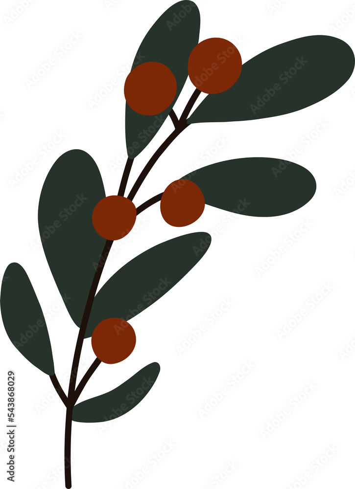 Mistletoe clipart illustration. Cartoon style Stock Illustration ...