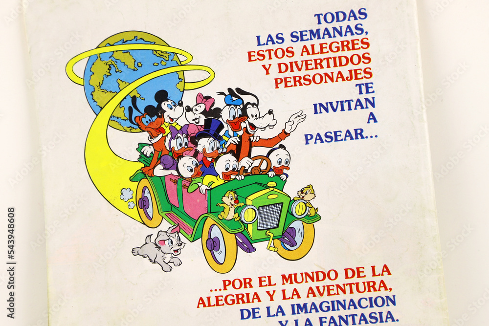 Foto de Stock Magazine of comics from the 80s about the World of Disney ...