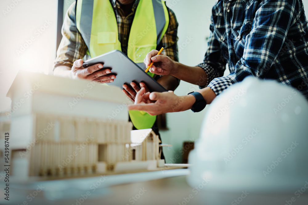 Engineers are consulting the team to design an architectural structure ...