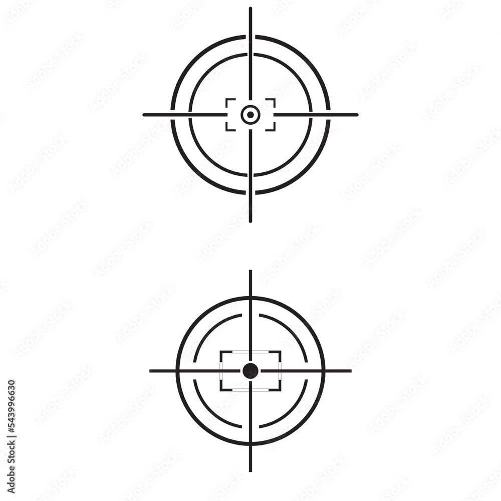 Sniper sight symbol Crosshair target logo vector Stock Vector | Adobe Stock