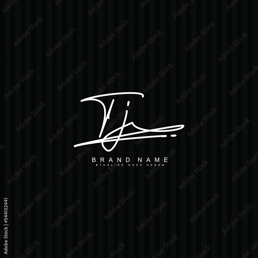 TJ Handwritten Signature logo - Vector Logo Template for Beauty ...