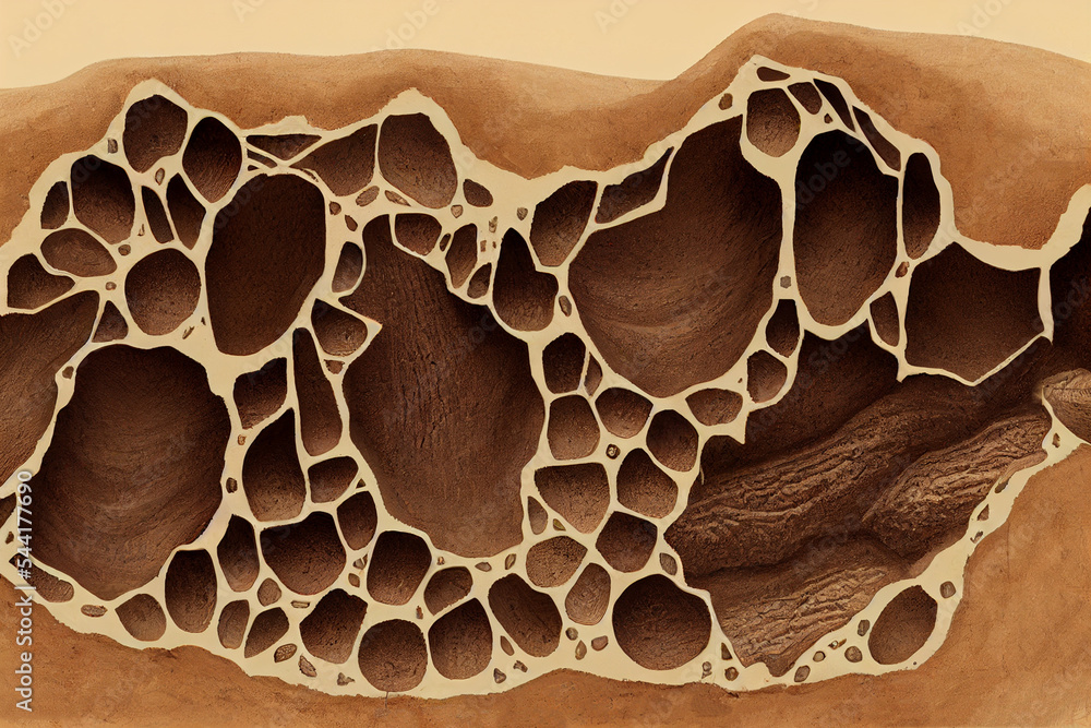 Ants colony. Cross-section illustration of tunnel system inside nest of ...