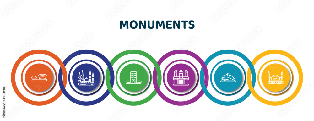 editable thin line icons with infographic template. infographic for ...