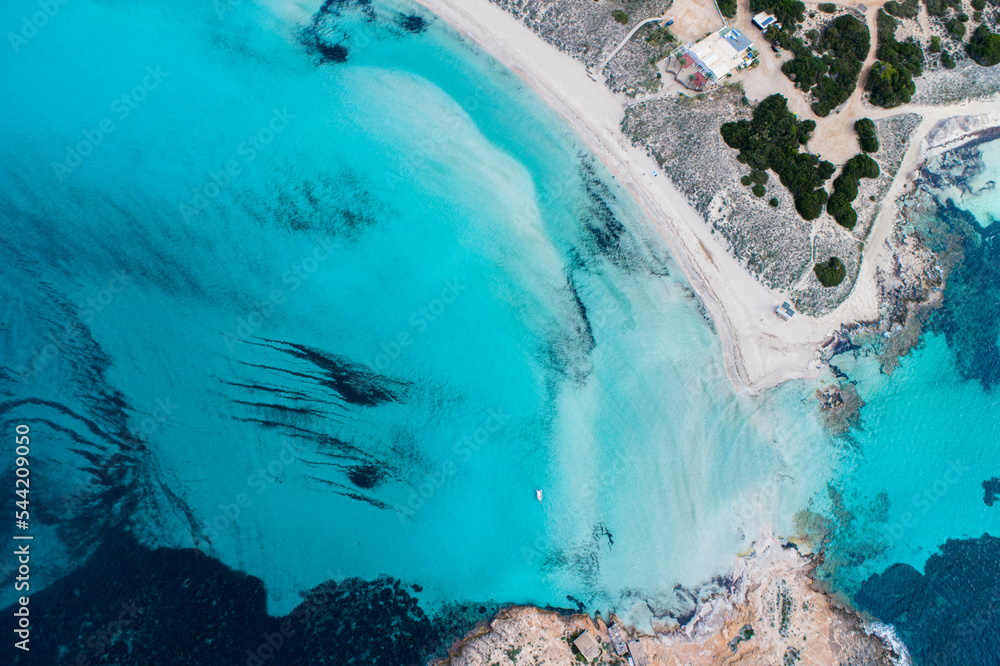 Best beach in Europe with turquoise waters with sand and rocks seen ...