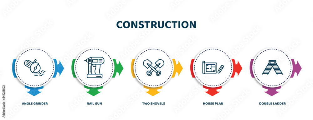editable thin line icons with infographic template. infographic for ...