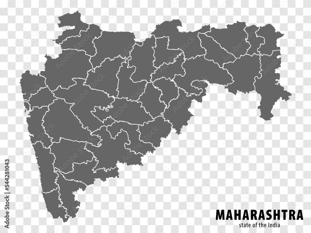Stock-Vektorgrafik „Blank map State Maharashtra of India. High quality ...