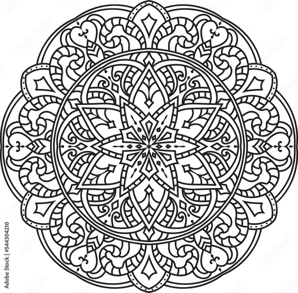 Mandalas for coloring book color pages.Anti-stress coloring book page ...