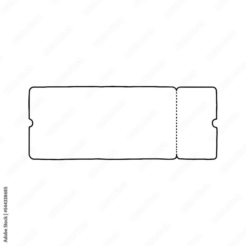 Ticket Outline Template Premium Vector | Retro Ticket Templates