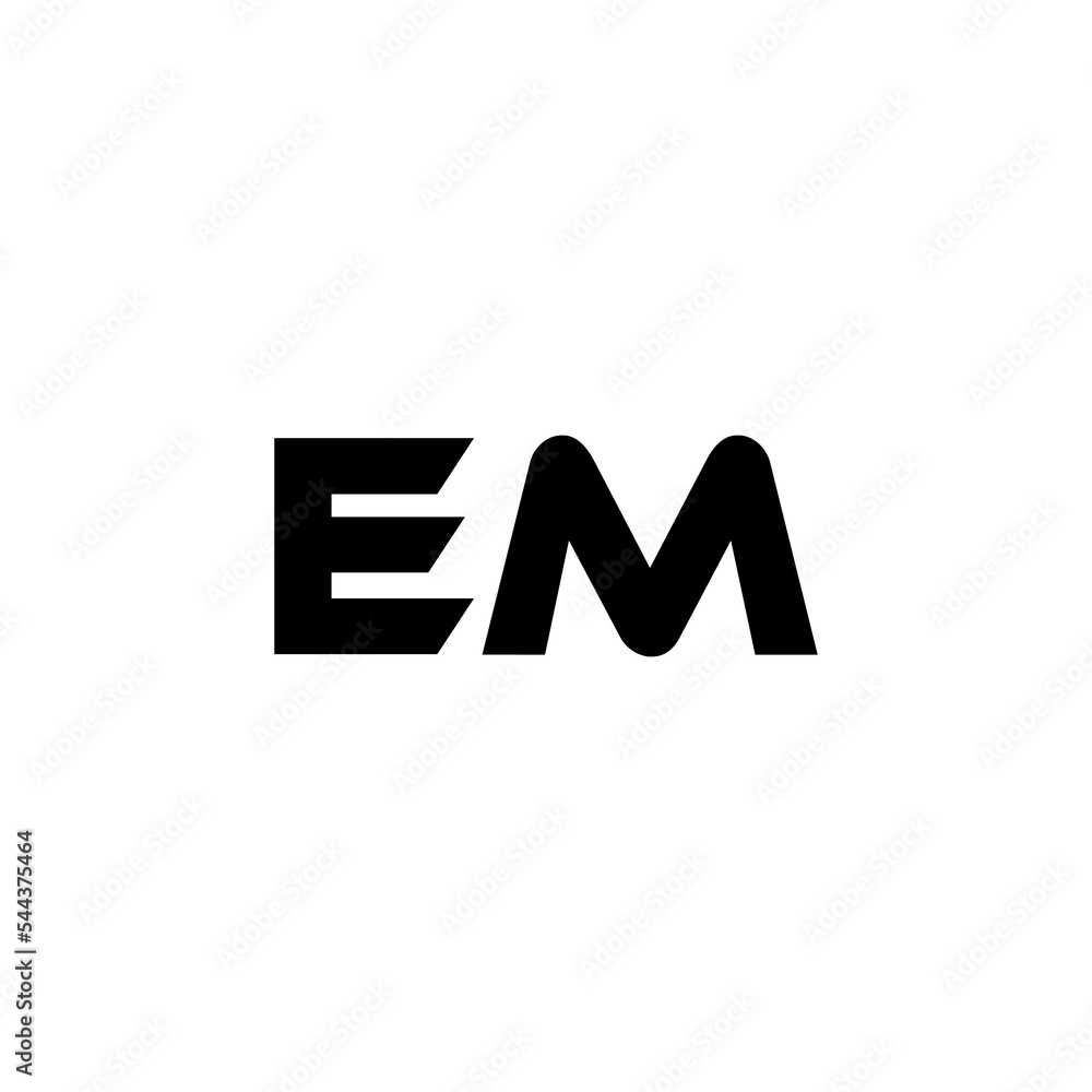 Stock-Vektorgrafik „EM letter logo design with white background in ...