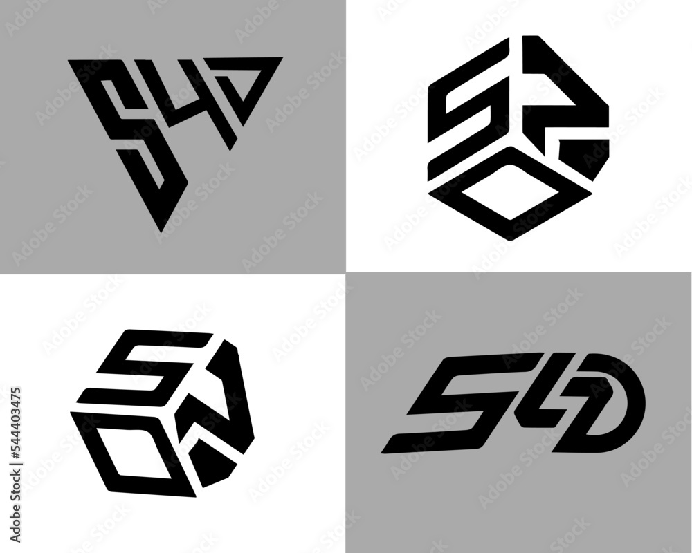 Set of letter type logo, typographic logo, Wordmarks logo, logotypes ...