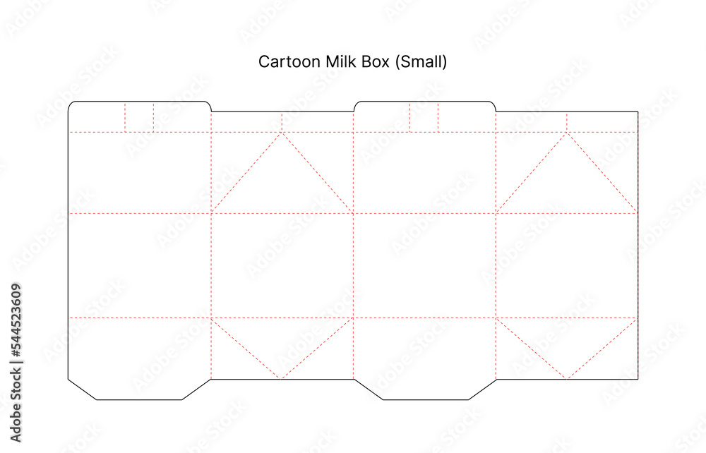 Cartoon Milk Box Diecut - Small Stock Vector | Adobe Stock