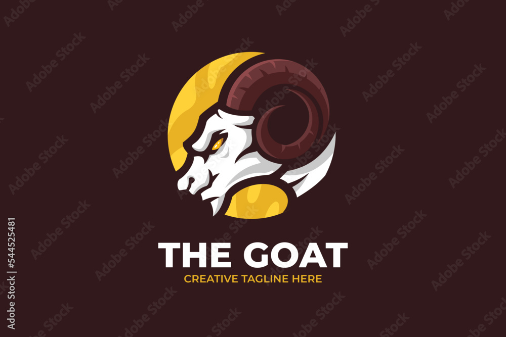 Angry Goat Mascot Logo Character Stock Vector | Adobe Stock
