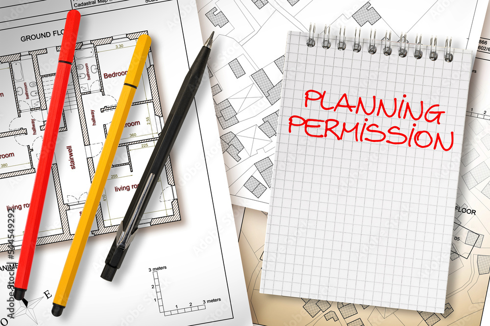 Planning permission concept with imaginary General Urban Plan ...